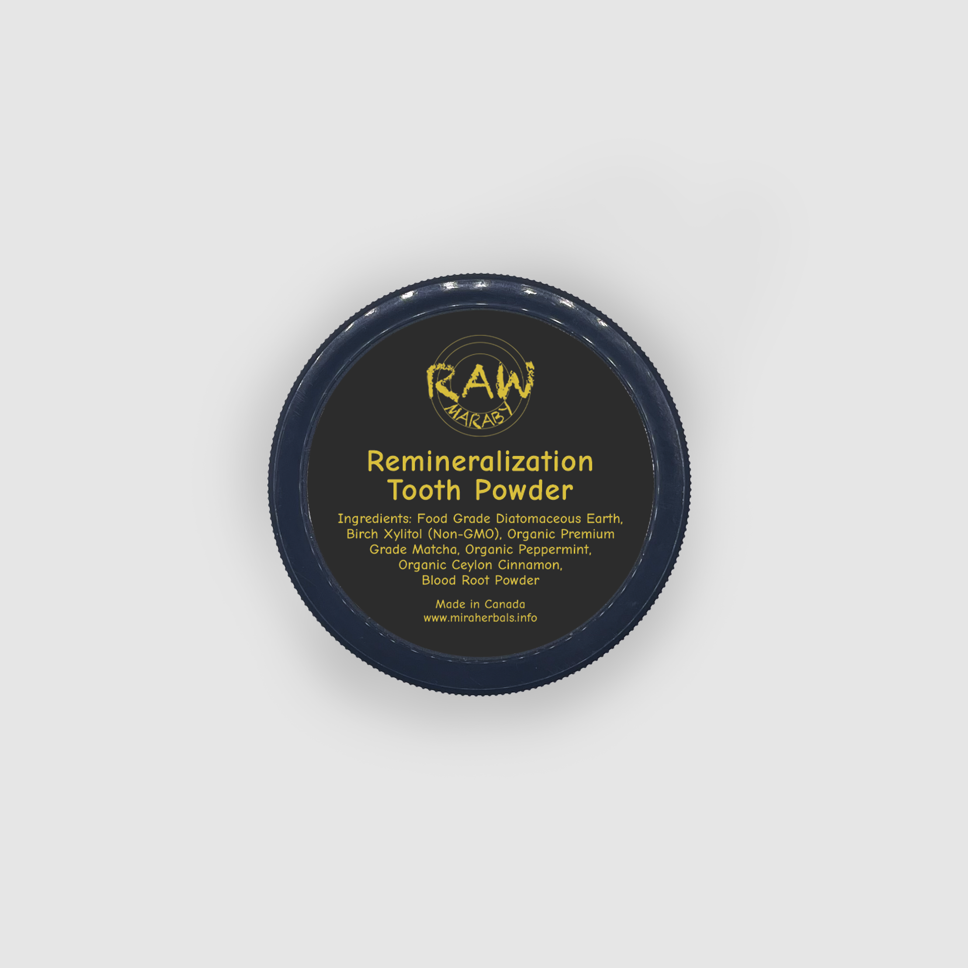 Remineralization Tooth Powder – Mira Herbals Inc / Raw Maraby